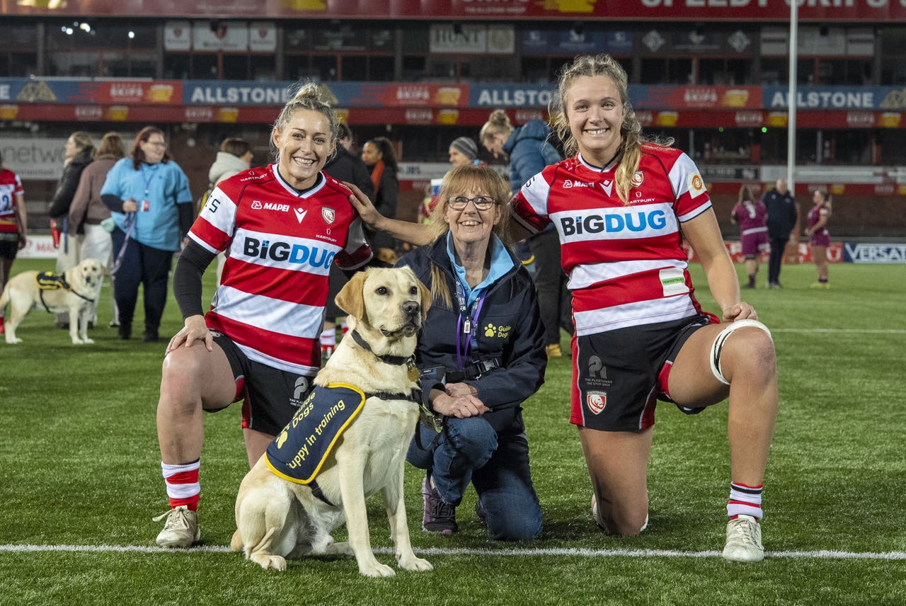 Guide Dogs puppies form guard of honour at Premiership Women’s Rugby ...